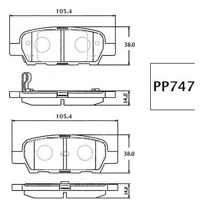Pastilla Freno Trasero Nissan Xtrail I 2.5 2008 2015 – Repuestos del Sol